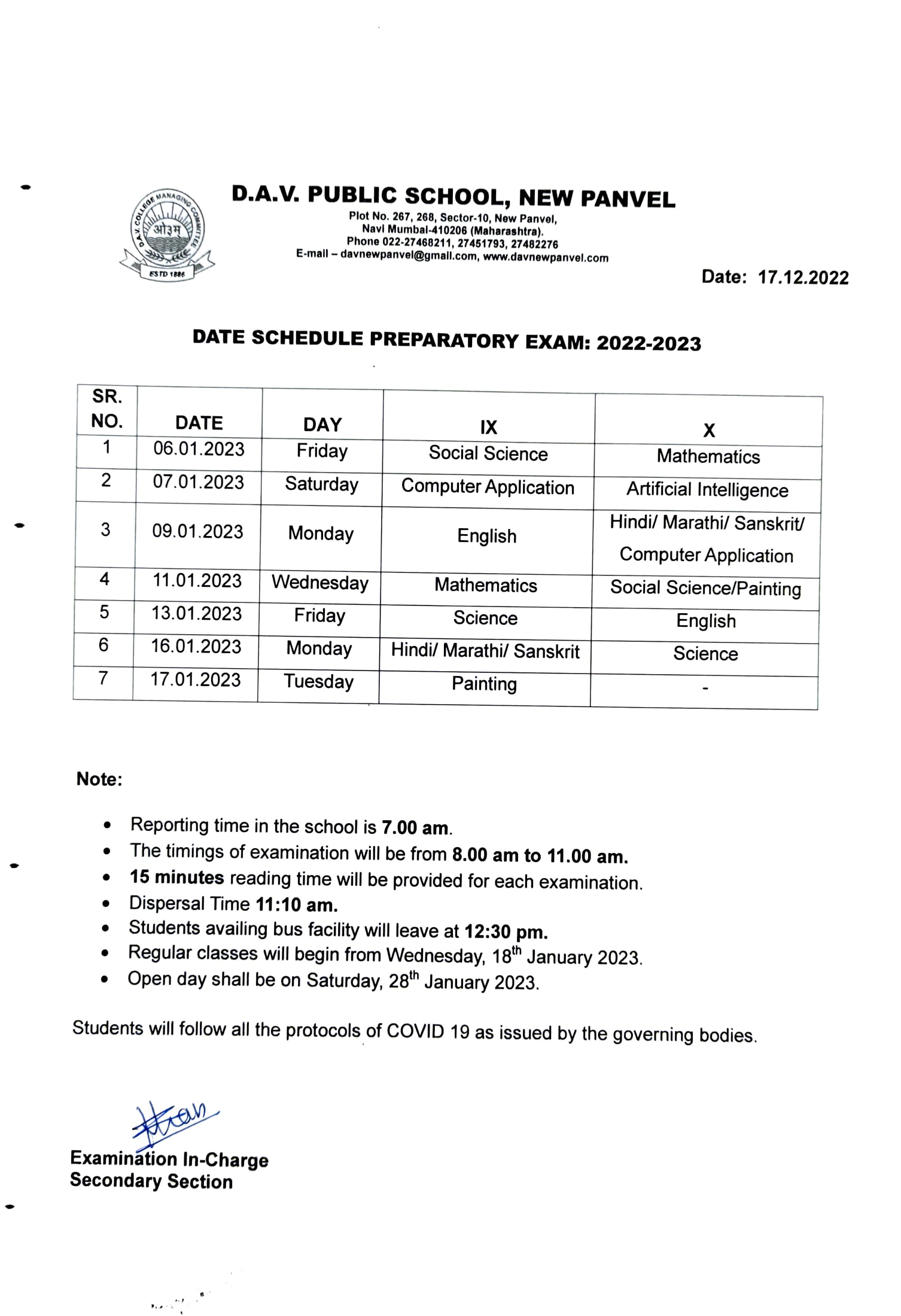 Welcome To DAV PUBLIC SCHOOL, NEW PANVEL